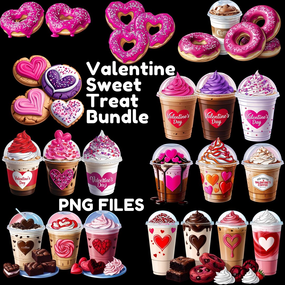 Valentine Sweet Treat Bundle PNG Digital Files - Etsy