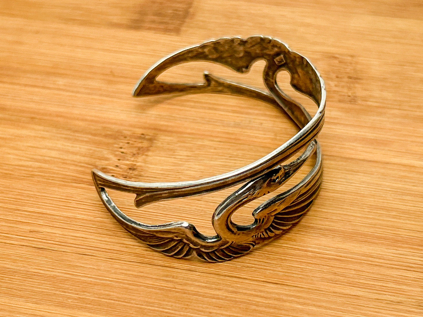 Rare Art Nouveau Sterling Silver Bracelet With Intertwined Cranes - Etsy