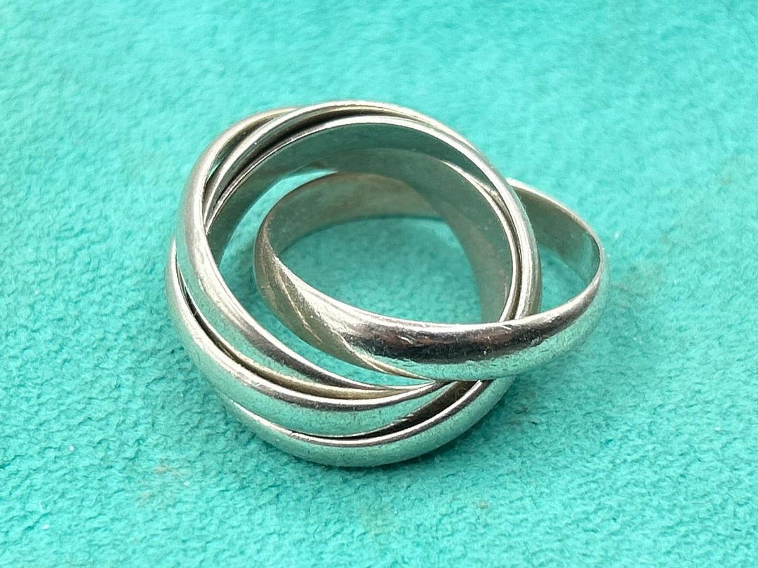Rare Vintage Paloma Picasso Tiffany & Co. 5-band Rolling Ring, Sterling Silver, Size 7.5 - Etsy