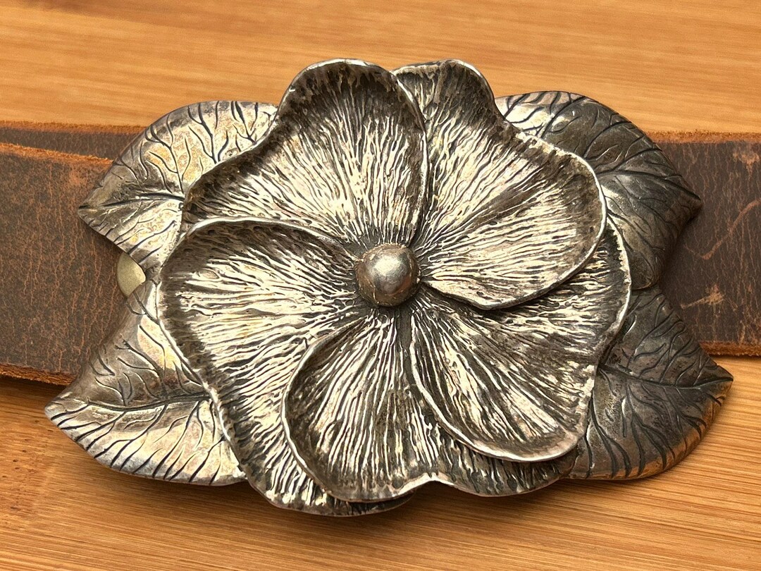 Vintage 1987 Stan Bentall Navajo Sterling Silver Floral Leaf Concha ...
