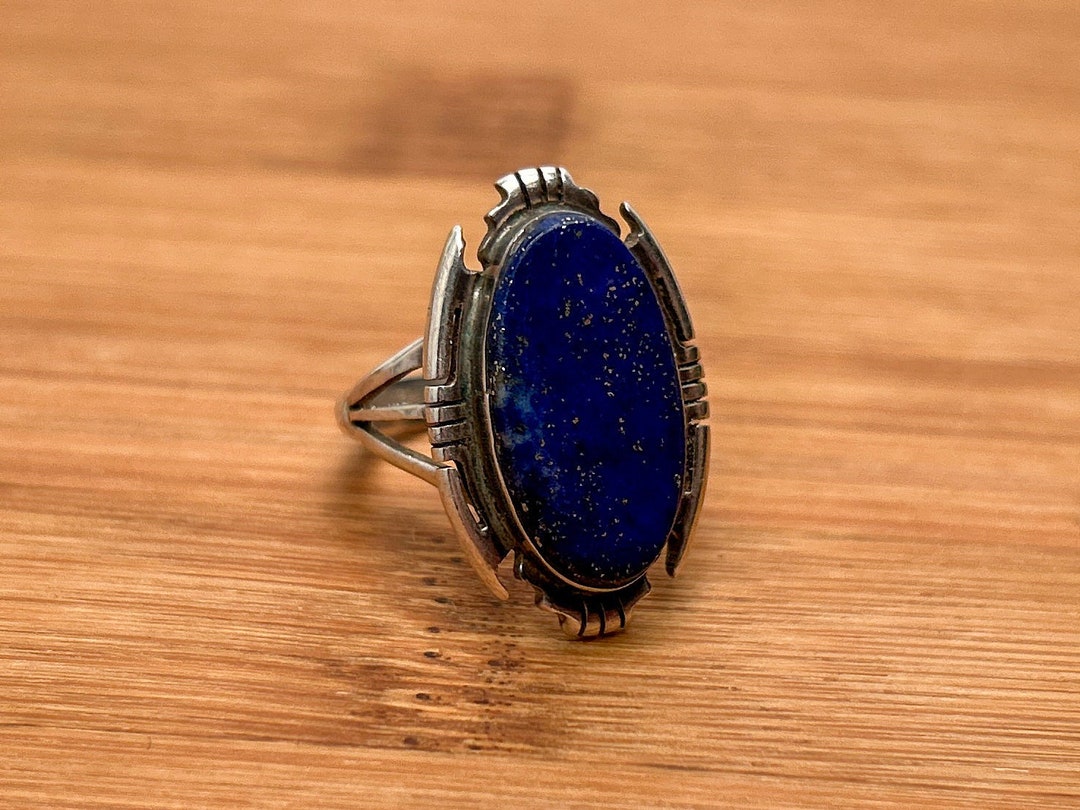 Vintage Albert Francisco Lapis Lazuli Sterling Silver Ring - Etsy