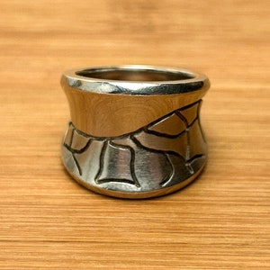 Breuning 925 Sterling Silver Ring – Abstract Modernist Design - Etsy