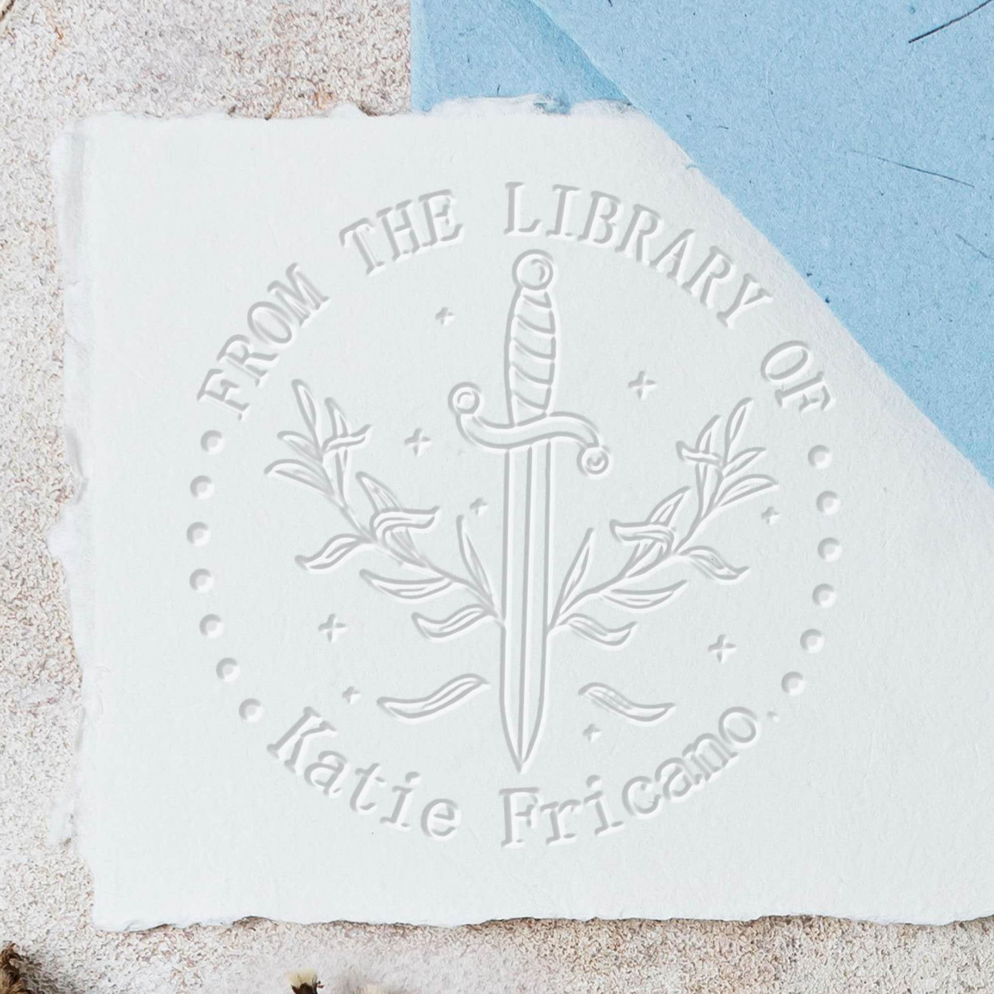 Sword Book Embosser Custom With Your Name , Sword Library Embossing ...
