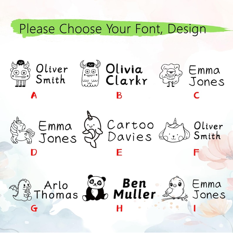 Two-color Name Stamp, School Label Clothing Stamp, Clothing Label Stamp ...