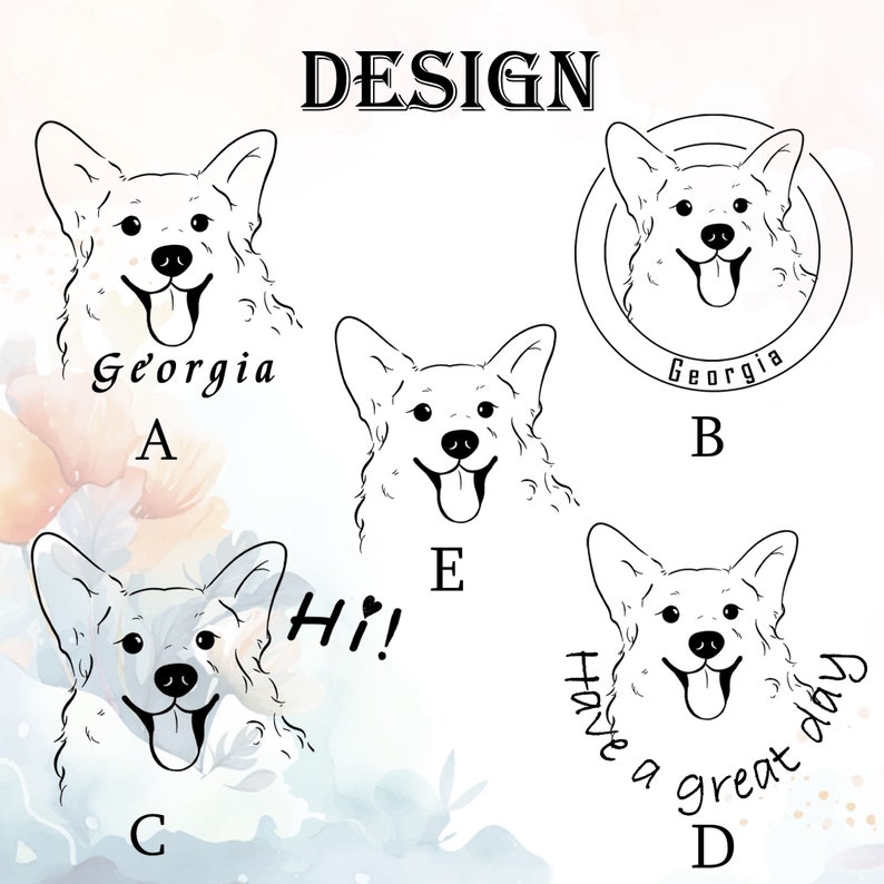 Custom Pet Embosser, Hand Drawn Portrait of Your Pet, Custom Dog ...