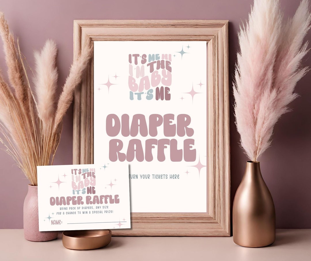 Diaper Raffle Ticket TS Lyrics Baby Shower Printable Pink Mauve Invite ...