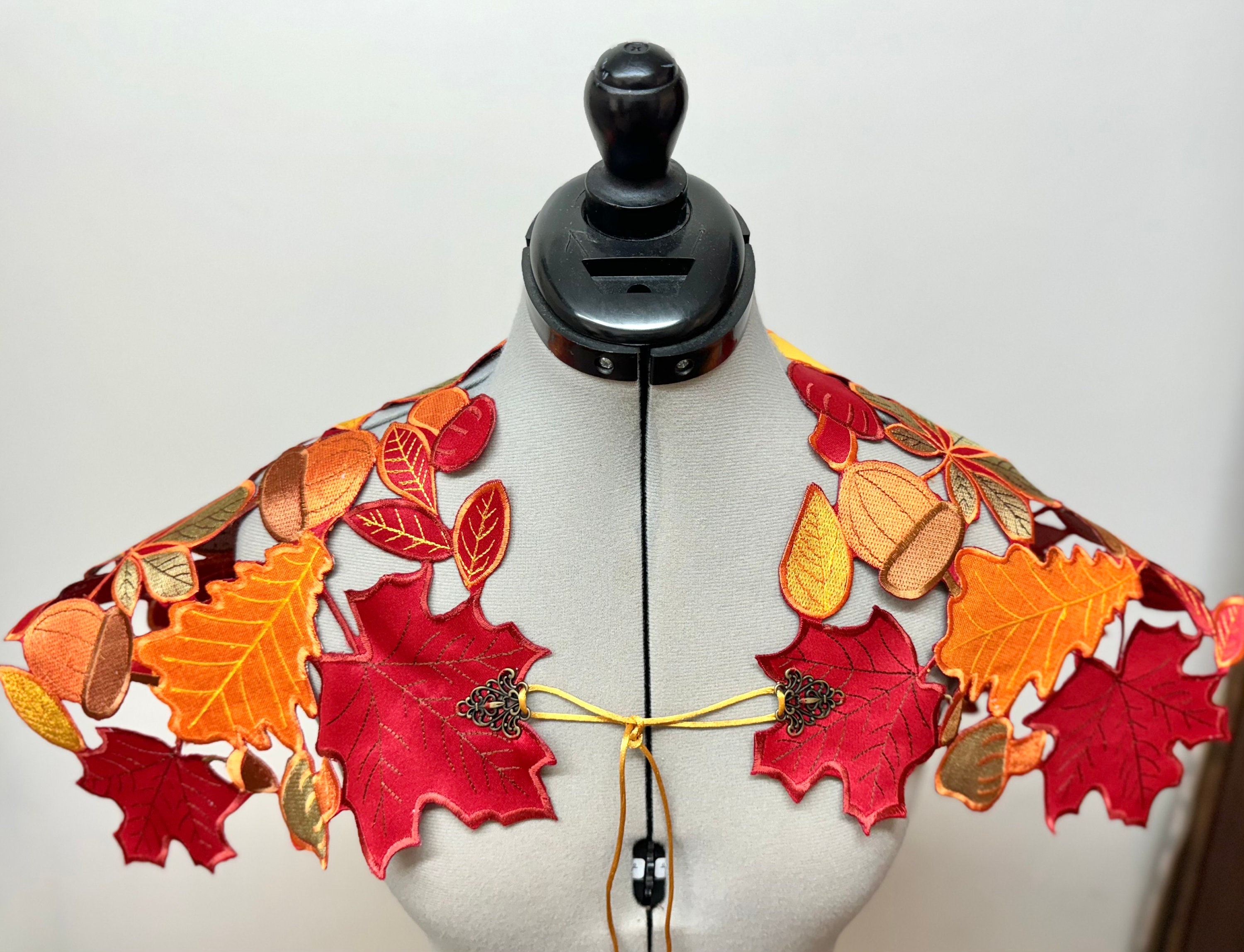 Mushroom, Fall Leaf Fairy Capelet, Spring Fae , Fairy Wing Friendly ...