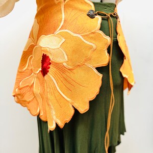 Embroidered Spring,large Flower Fairy Skirt , Spring Fae Floral Wrap ...