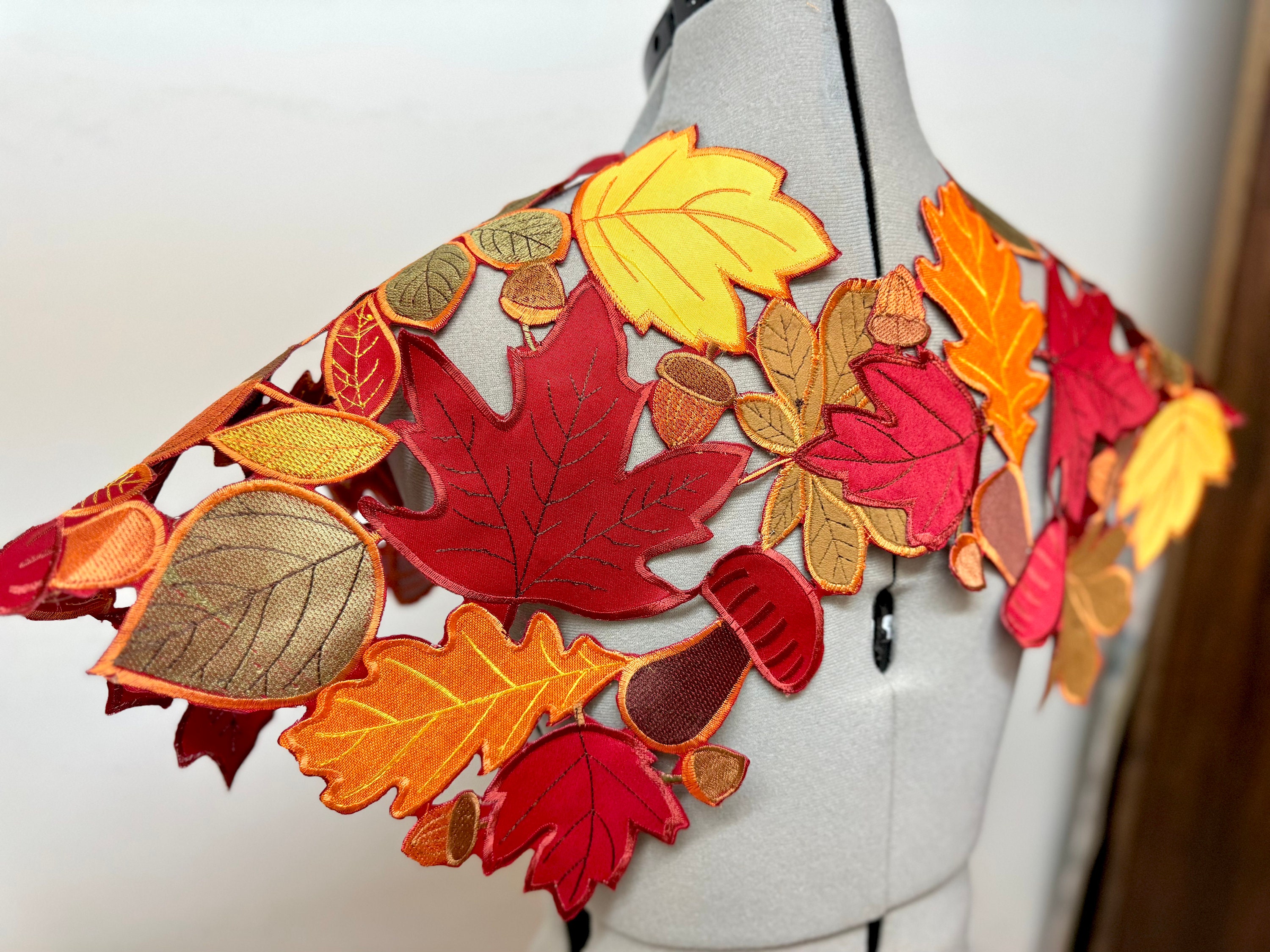 Mushroom, Fall Leaf Fairy Capelet, Spring Fae , Fairy Wing Friendly ...