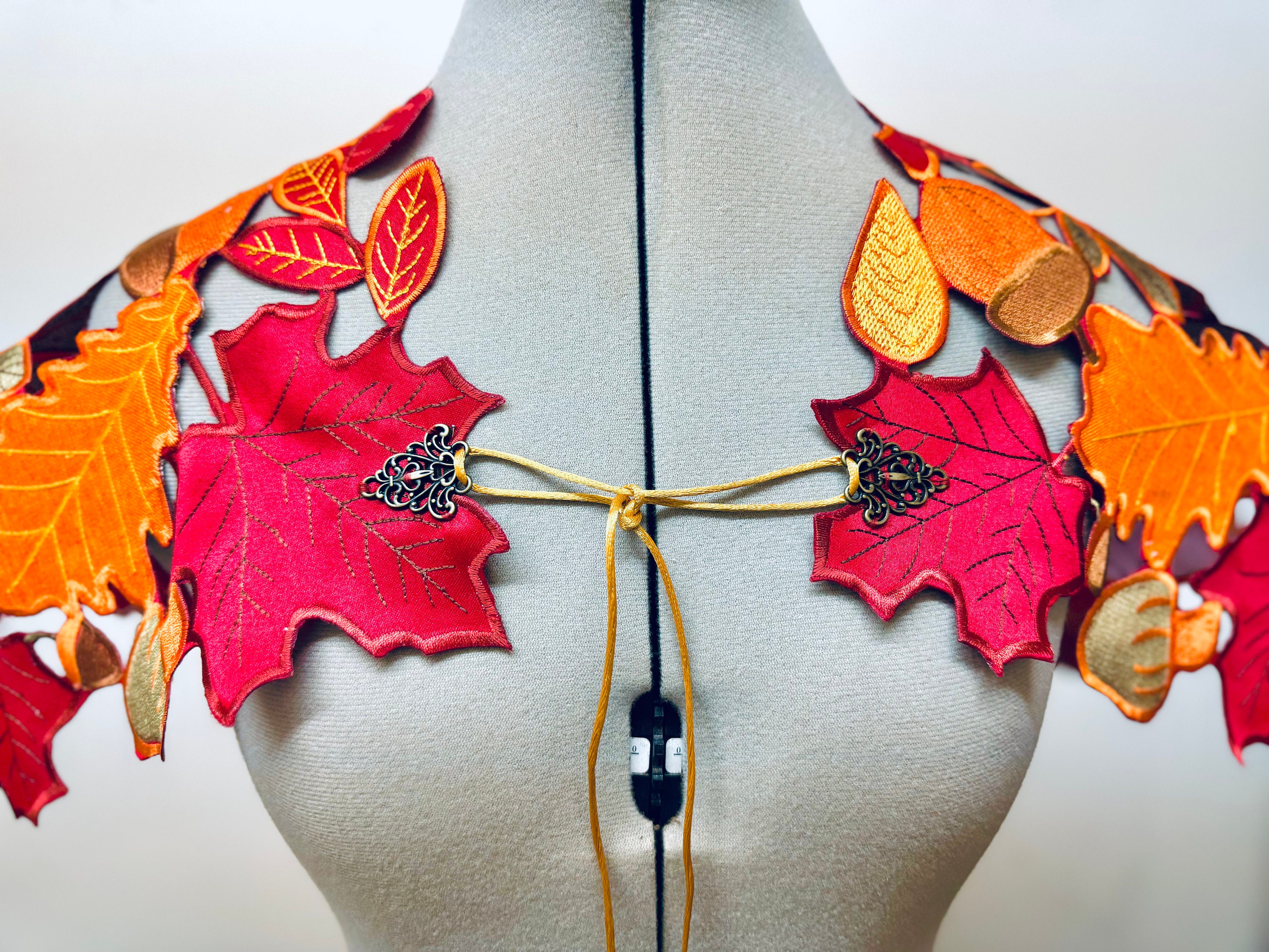 Mushroom, Fall Leaf Fairy Capelet, Spring Fae , Fairy Wing Friendly ...