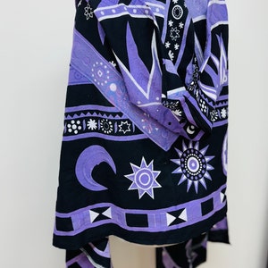Gothic Purple, Black ,cosmic, Celestial Sun & Moon Festival Cloak, Sun ...