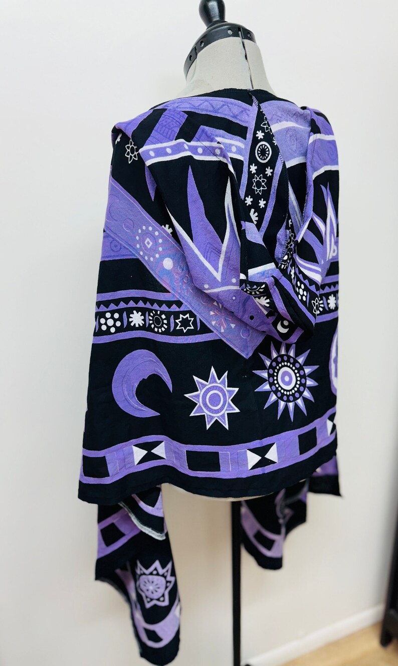 Gothic Purple, Black ,cosmic, Celestial Sun & Moon Festival Cloak, Sun ...
