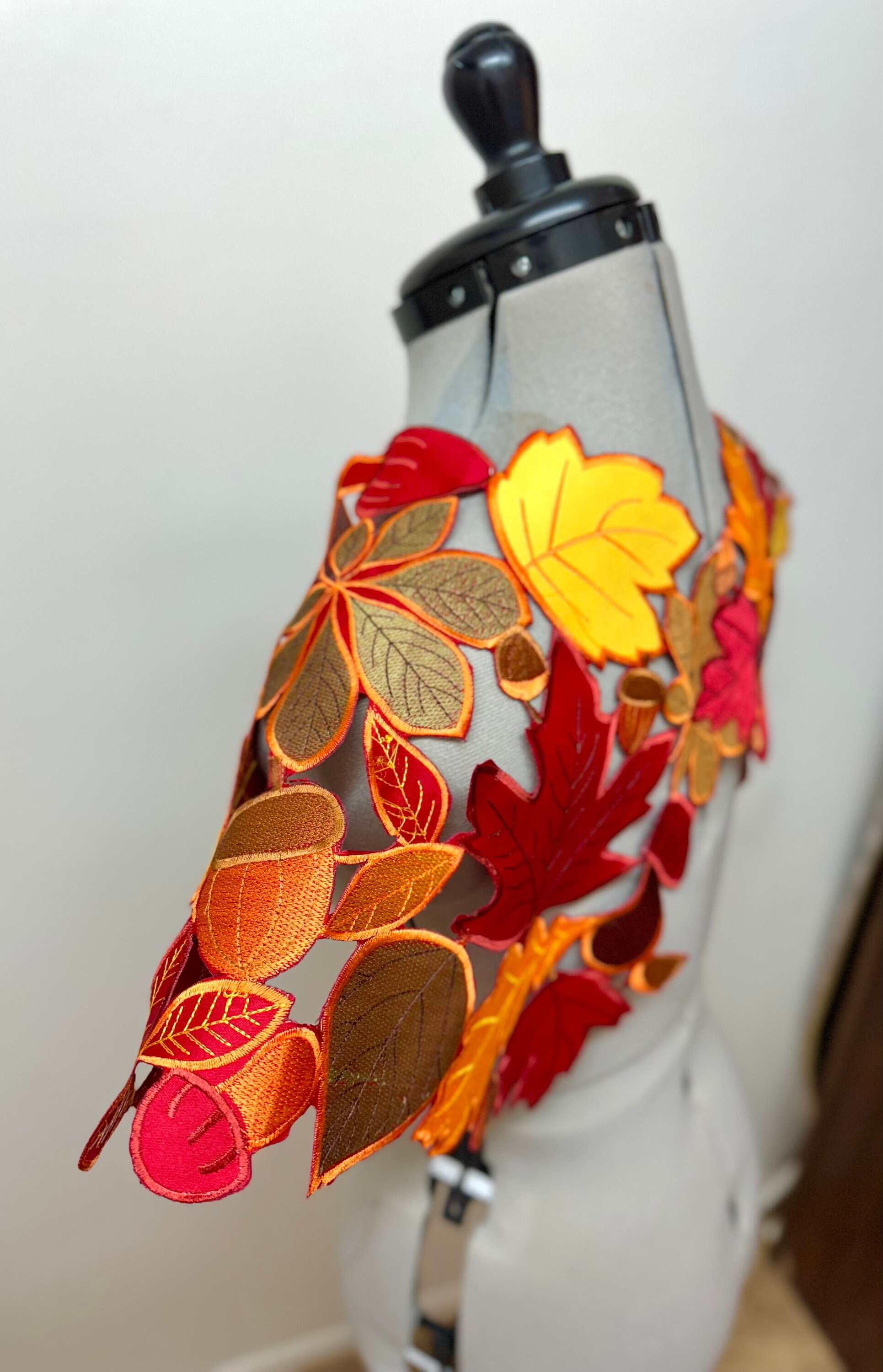 Mushroom, Fall Leaf Fairy Capelet, Spring Fae , Fairy Wing Friendly ...