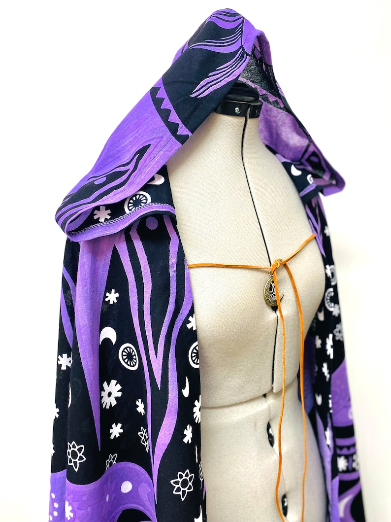 Gothic Purple, Black ,cosmic, Celestial Sun & Moon Festival Cloak, Sun ...
