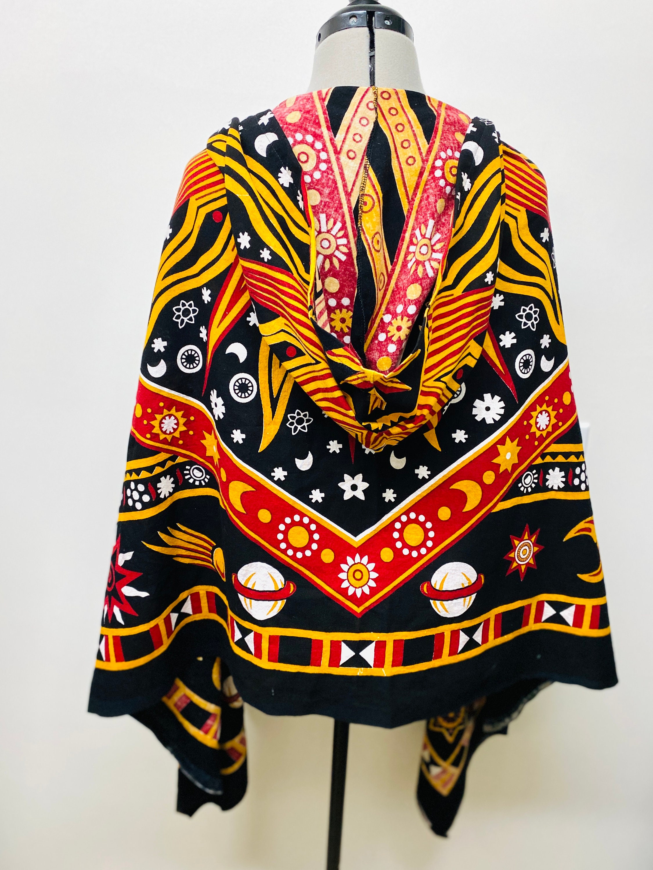 Boho, Hippy, Cosmic, Celestial Sun and Moon Festival Cloak, Sun Cover ...