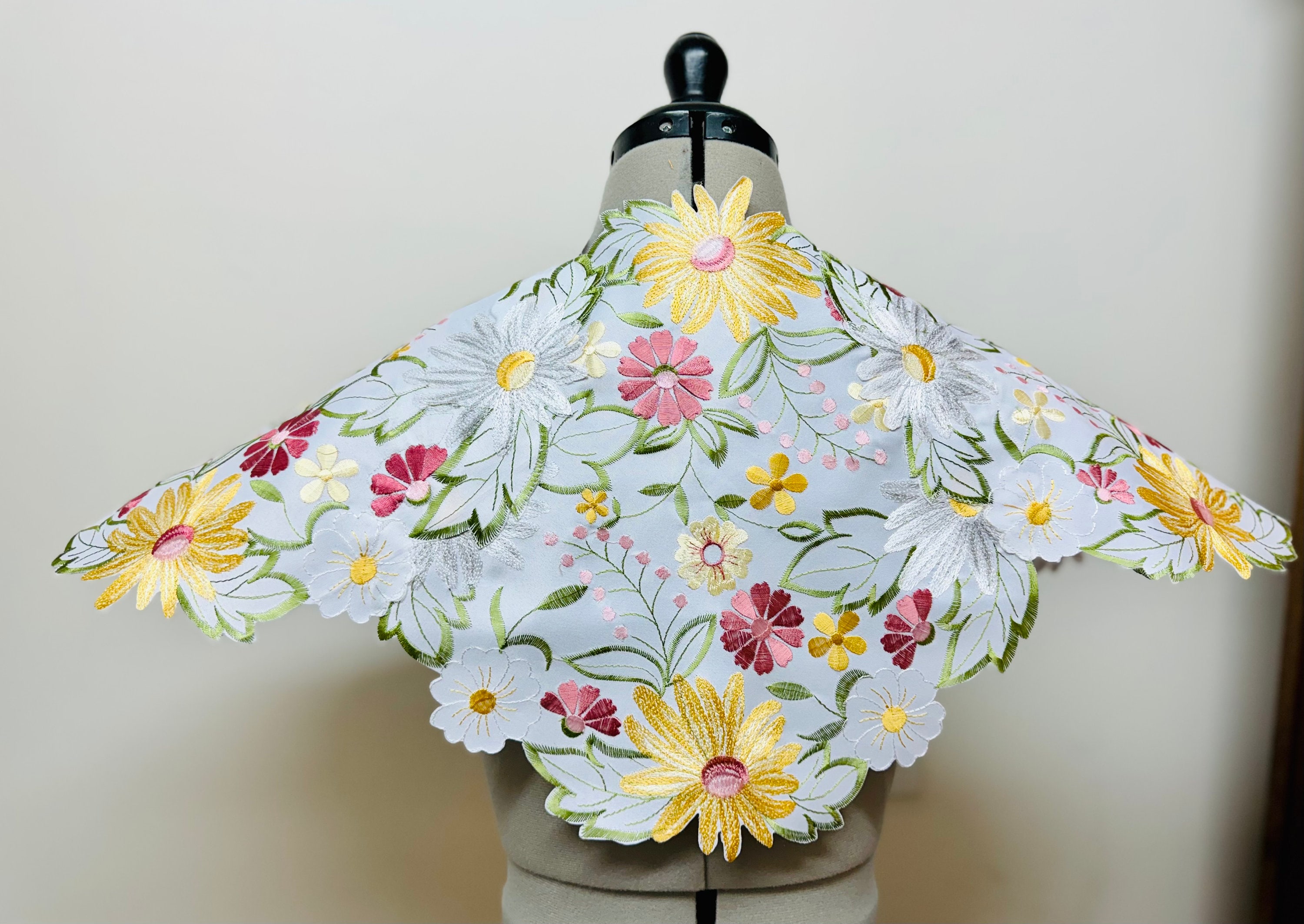 Embroidered Spring, Floral Fairy Cape , Spring Fae , Elven Cape ...