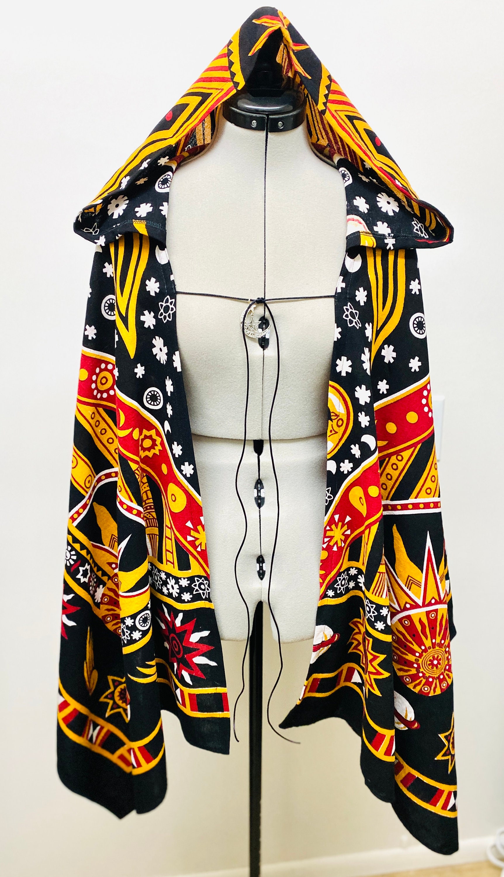 Boho, Hippy, Cosmic, Celestial Sun and Moon Festival Cloak, Sun Cover ...