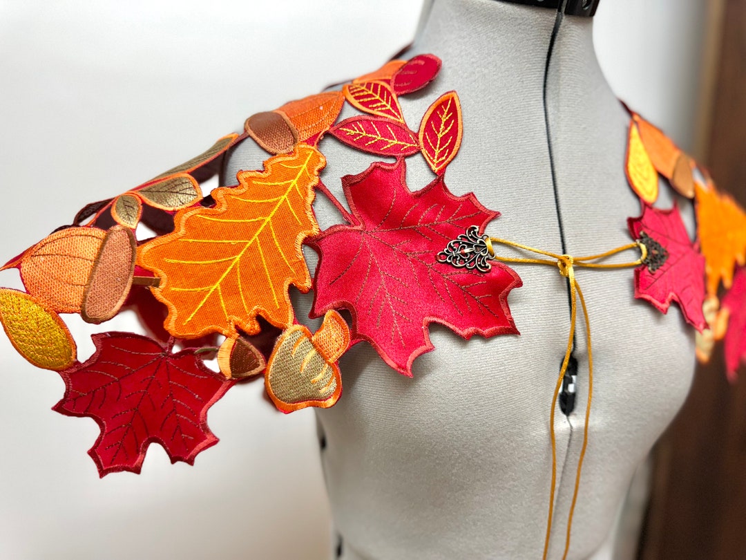 Mushroom, Fall Leaf Fairy Capelet, Spring Fae , Fairy Wing Friendly ...