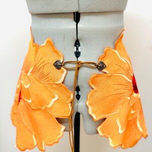 Embroidered Spring,large Flower Fairy Skirt , Spring Fae Floral Wrap ...