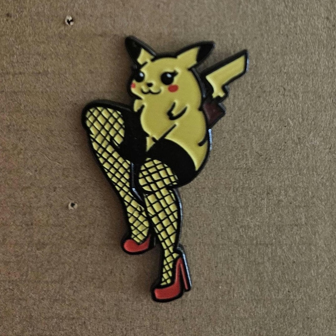Cursed Pikachu Inspired 2" Soft Enamel Pin - Etsy