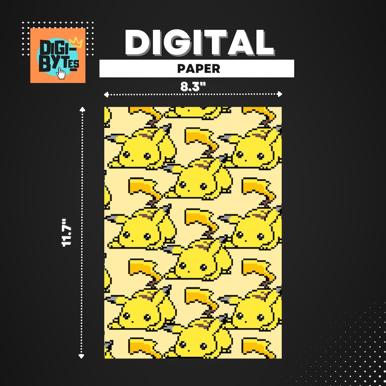 28 Pokemon Digital Paper A4, Max Quality 250 DPI, Instant Download ...