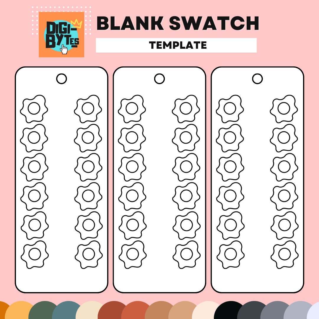 Blank Color Swatch Template: DIY Printable (digital PDF) - Etsy