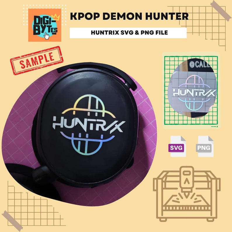 Kpop Demon Hunter - Hun-trix SVG, PNG File for Cricut or Cameo - Etsy