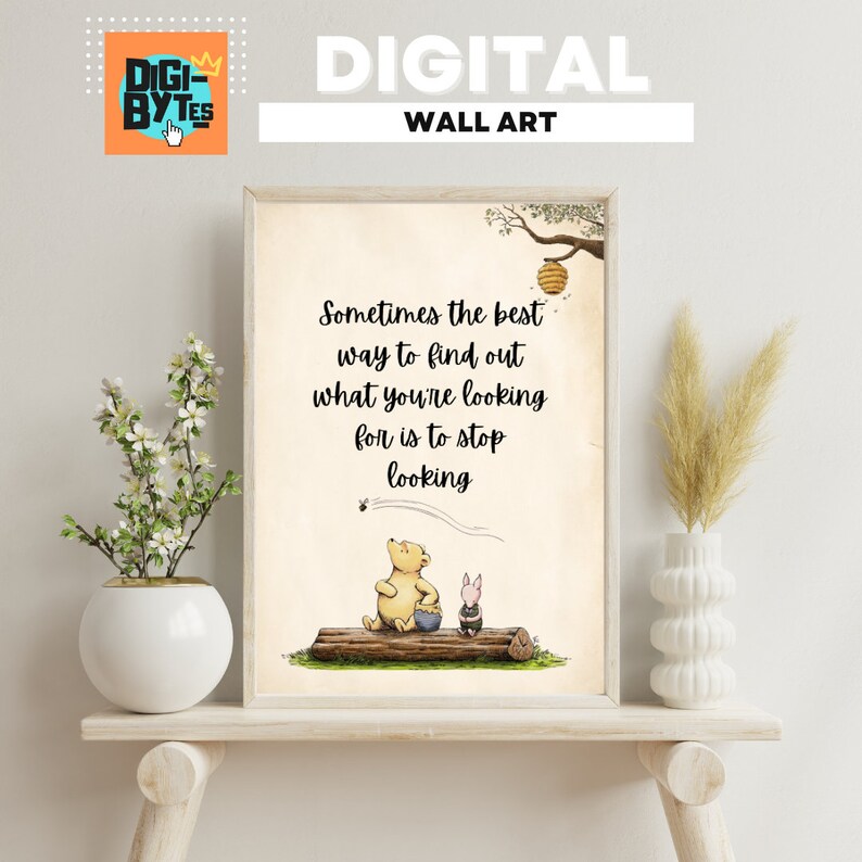 Winnie the Pooh Quote Prints: Nursery Classroom Decor (digital Download ...