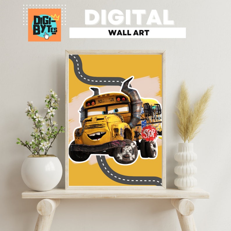 Cars Movie Wall Art Prints: Lightning Mcqueen Decor (digital Download ...