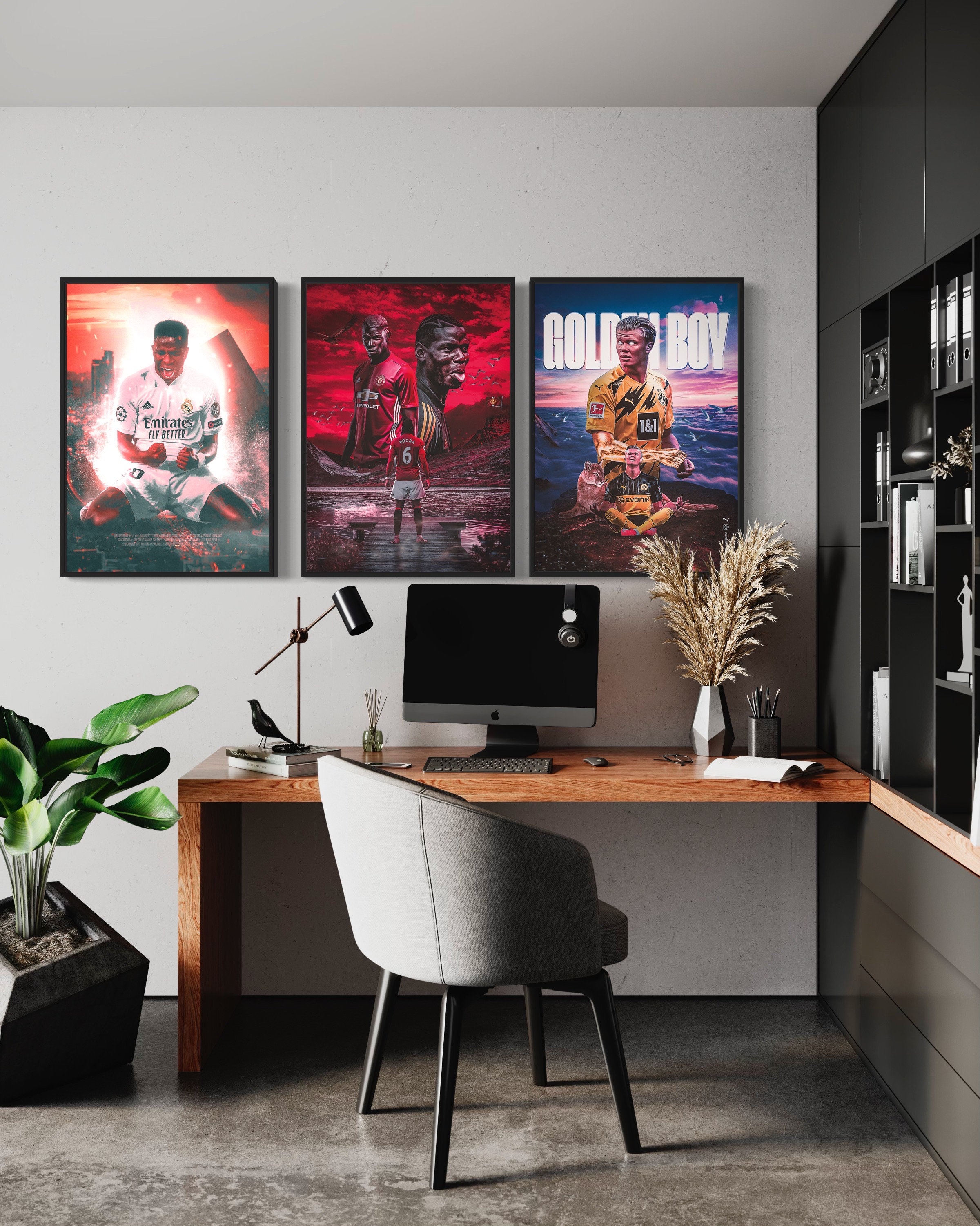 Pogba, Football Poster, Sports Wall Art, Digital Download, Athletic ...