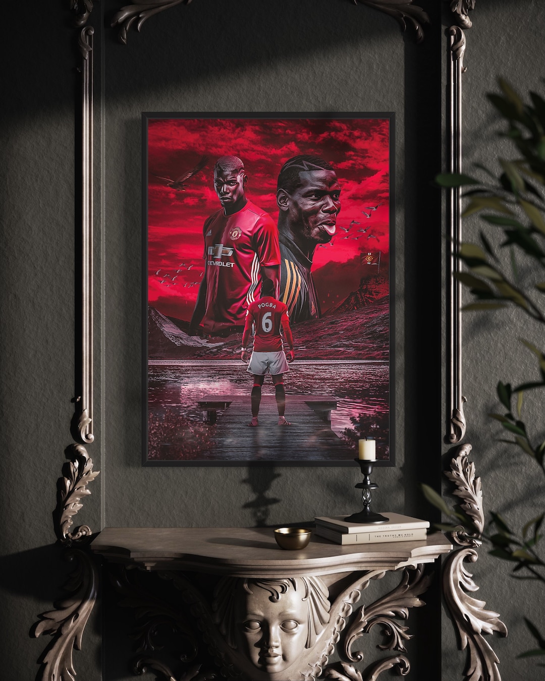 Pogba, Football Poster, Sports Wall Art, Digital Download, Athletic ...
