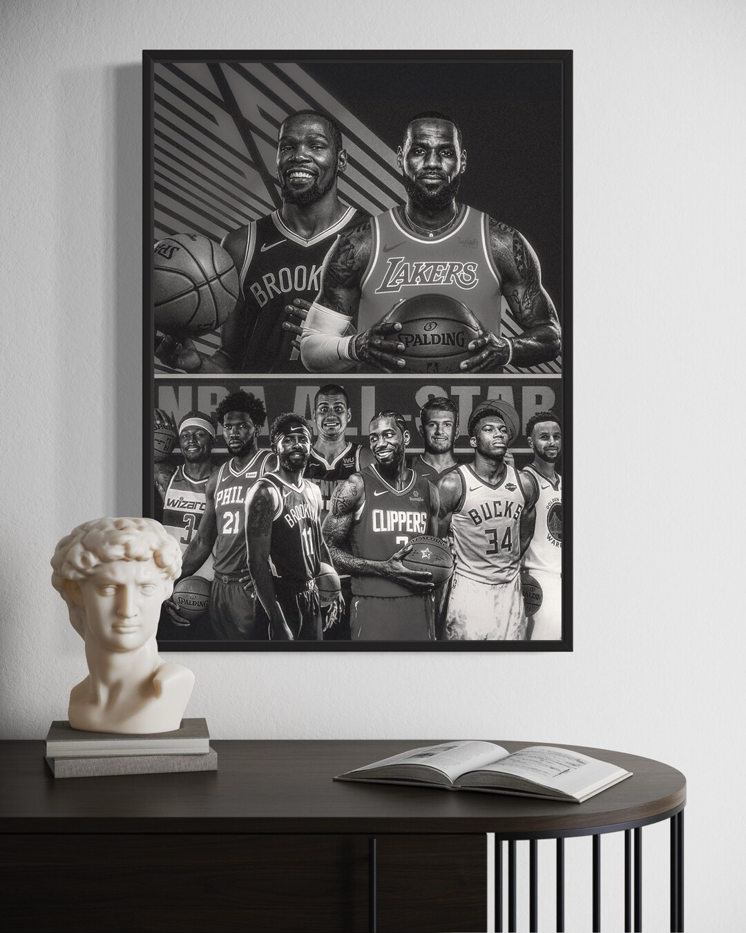 NBA All-star Poster, Basketball Wall Art, Digital Download, Sports ...