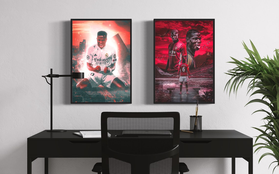 Pogba, Football Poster, Sports Wall Art, Digital Download, Athletic ...