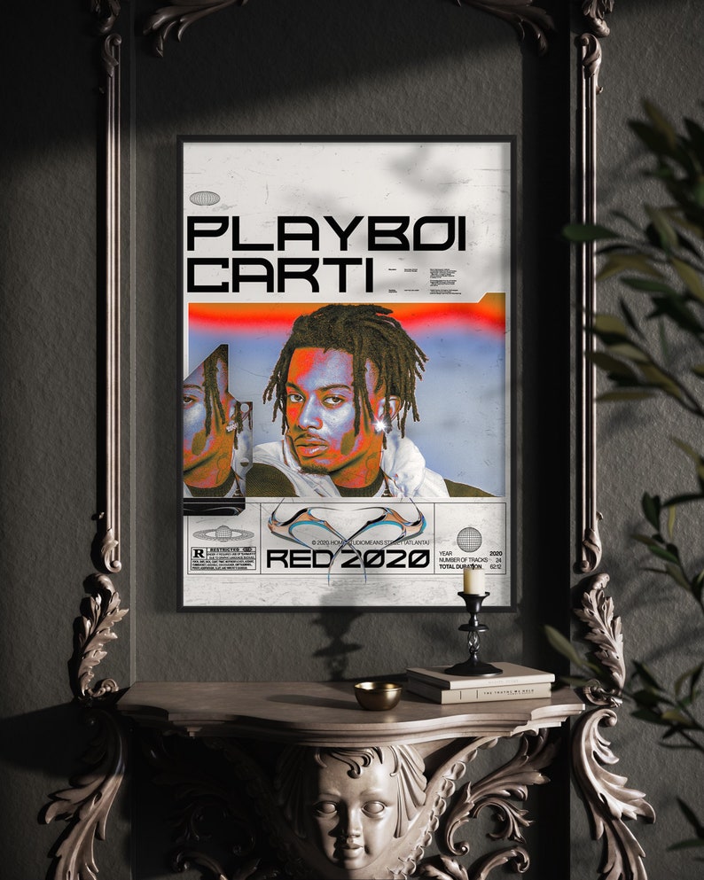 Playboi Carti, Whole Lotta Red, Poster, Music Poster, Hip-hop Art, Wall ...