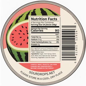 Sour Watermelon Hard Candy Drops | No Artificial Dyes - Etsy