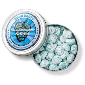 Sour Blue Raspberry Hard Candy Drops | No Artificial Dyes - Etsy