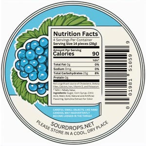 Sour Blue Raspberry Hard Candy Drops | No Artificial Dyes - Etsy