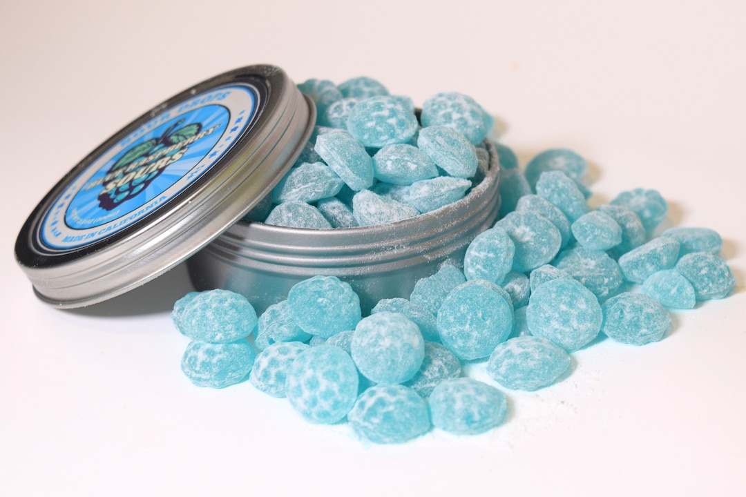 Sour Blue Raspberry Hard Candy Drops | No Artificial Dyes - Etsy
