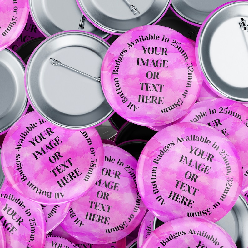 Custom Button Badge Available in 25mm, 32mm & 58mm - Etsy Australia