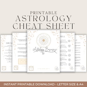 Astrology Basics 101 Cheat Sheet - Etsy