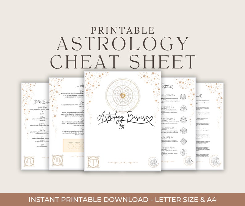 Astrology Basics 101 Cheat Sheet - Etsy