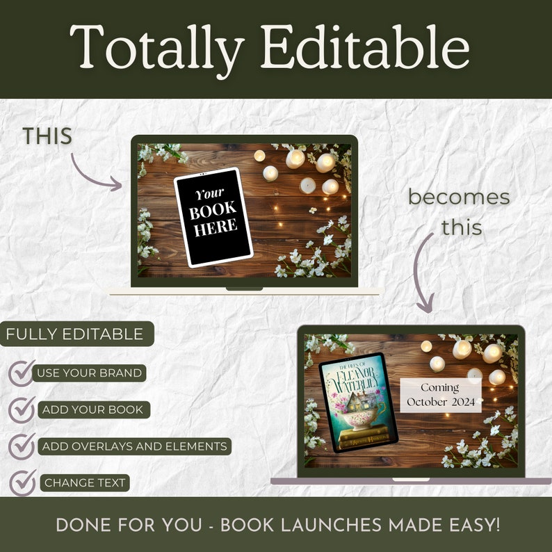 Canva Template Digital Book Cover Bookstagram Templates Book Mockup ...