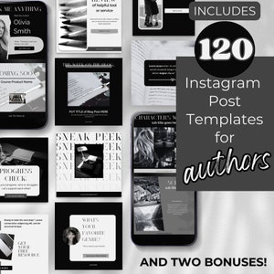 Social Media Templates for Authors, Instagram for Authors, Author ...