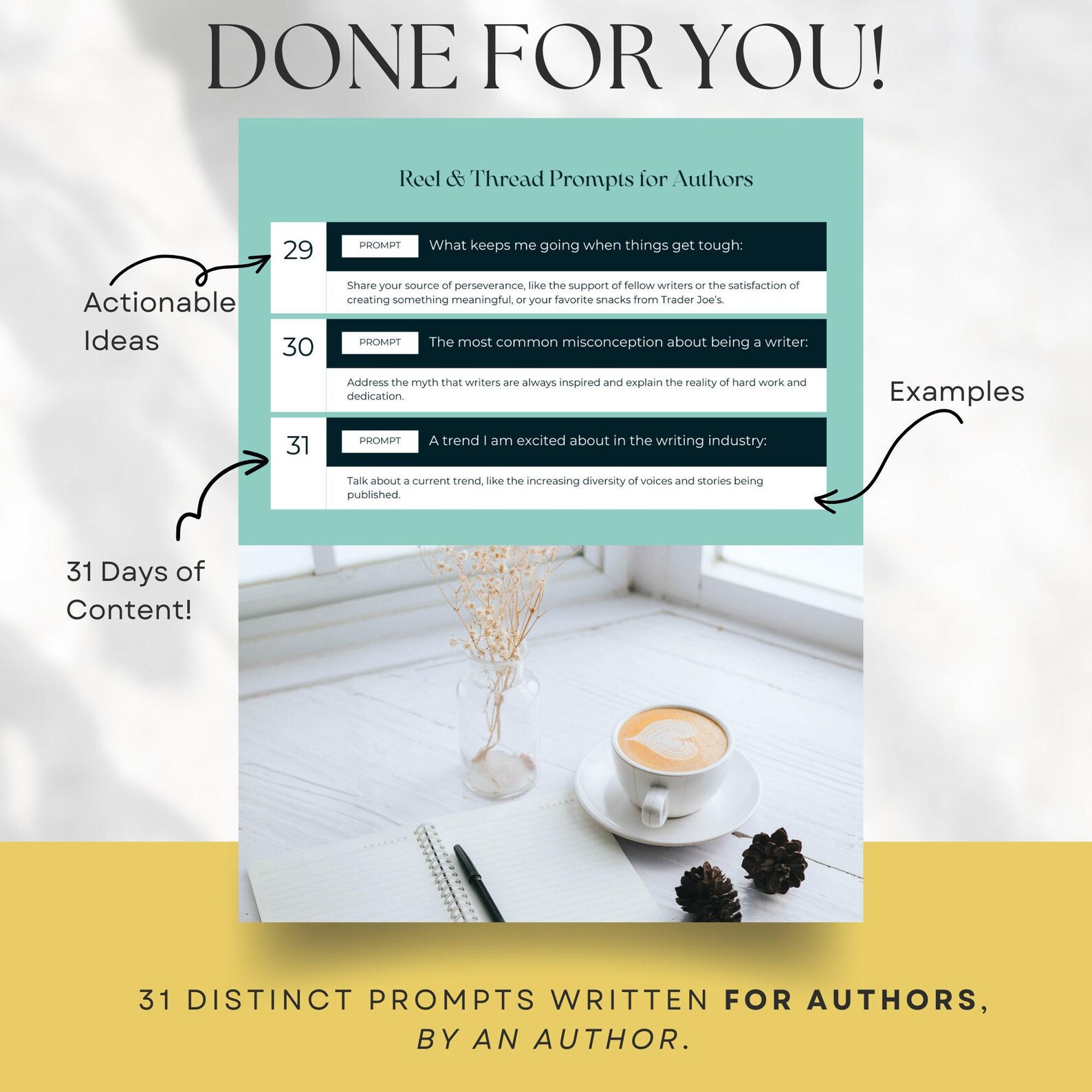 Thread Prompts for Authors, Social Media Content Ideas, PDF Download ...