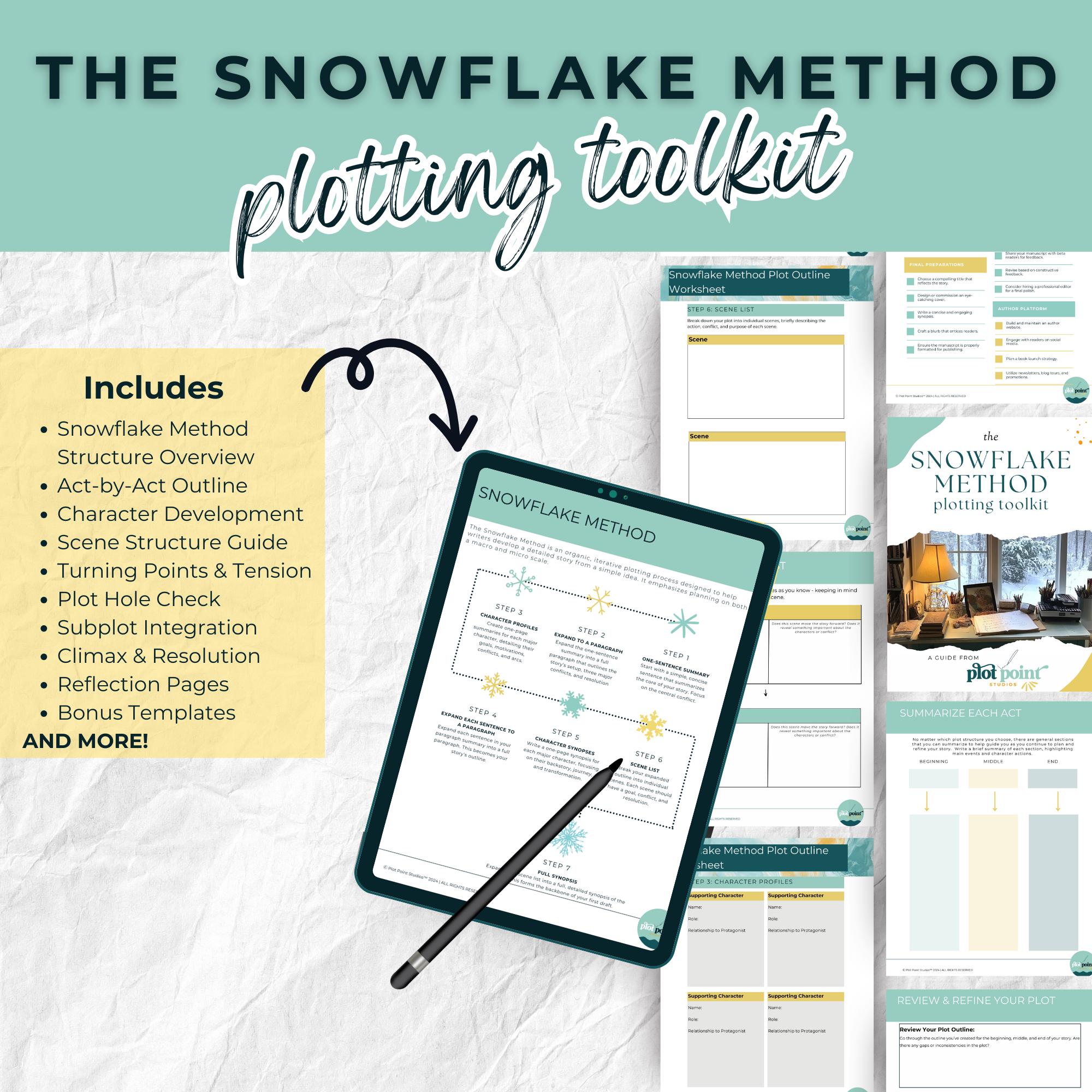 Goodnotes Novel Writing Template, Snowflake Method Plotting Toolkit ...