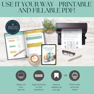 Book Concept Worksheet, Printable Fillable PDF for Writers | Novel ...