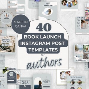 Aesthetic, Book Launch, Instagram Posts, Canva Template, Writers Social ...