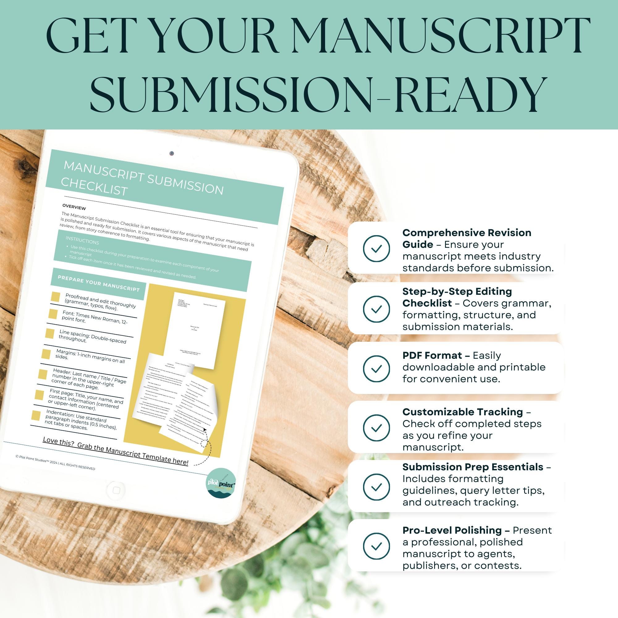 Manuscript Submission Checklist - Query & Publishing Guide for Authors - Writing Self-publishing ...