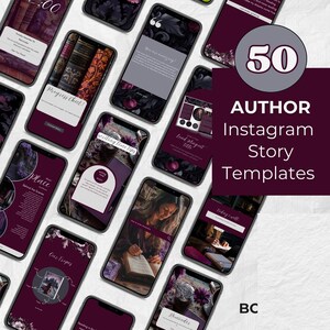 Author Instagram Stories, Dark Academia Bookstagram Templates, Social ...