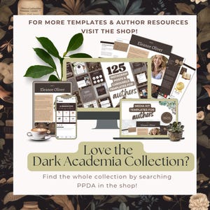 Canva Website Template for Authors - Author Website Template - Moody ...